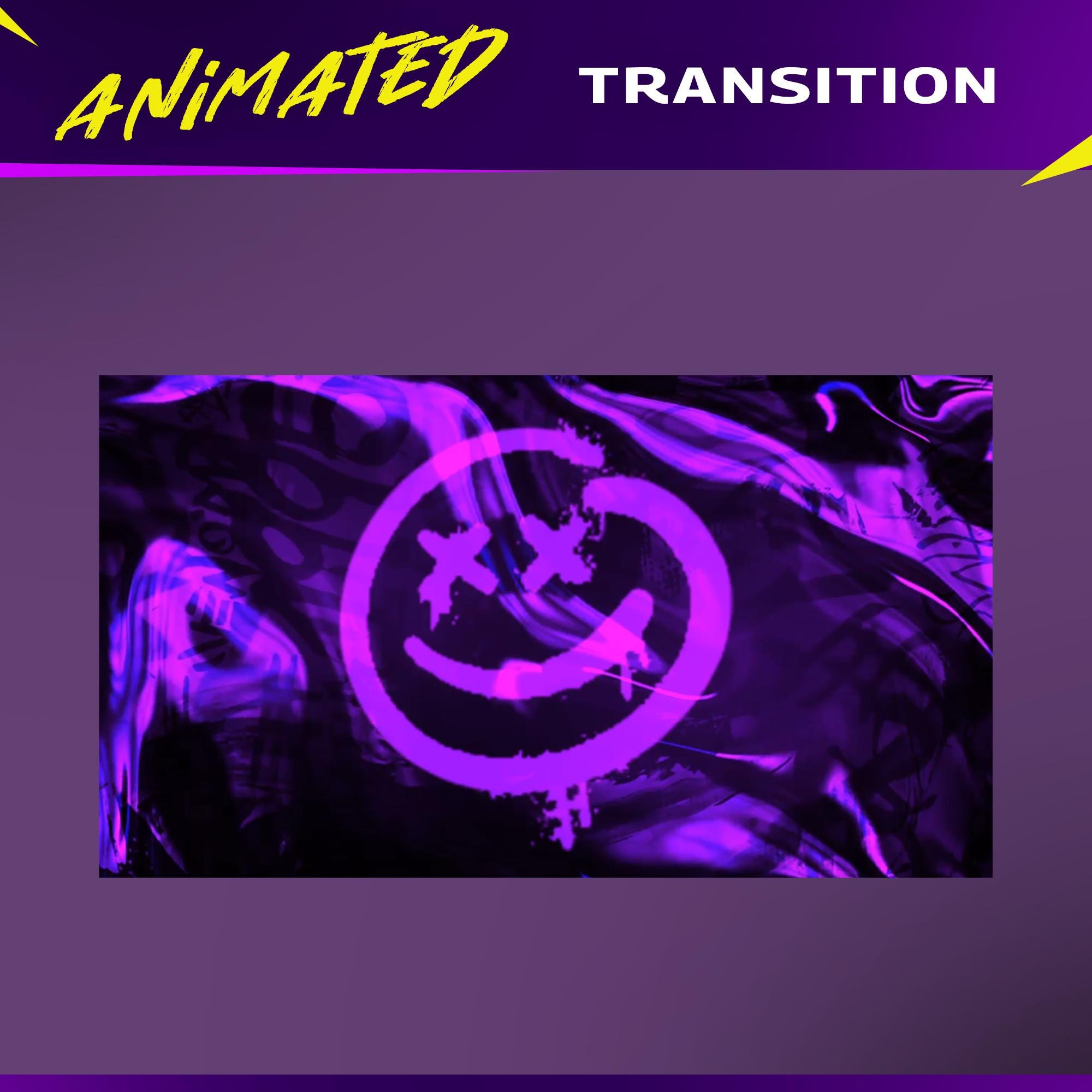 Animated Abstract Line Stream Overlay: Neon Purple for Twitch and Obs ...