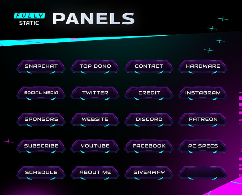 Radial Animated Stream Package-twitch Graphic Overlay/futuristic Modern ...