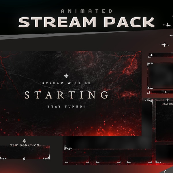 Twitch Animated Overlay Package Library - Etsy