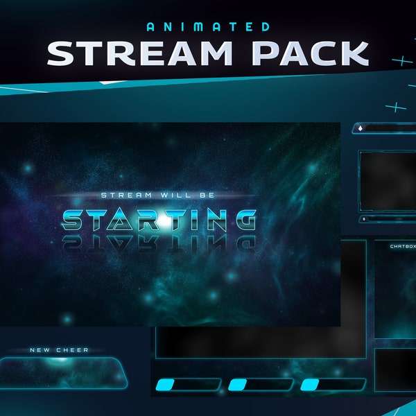 Twitch Animated Space Overlay - Etsy