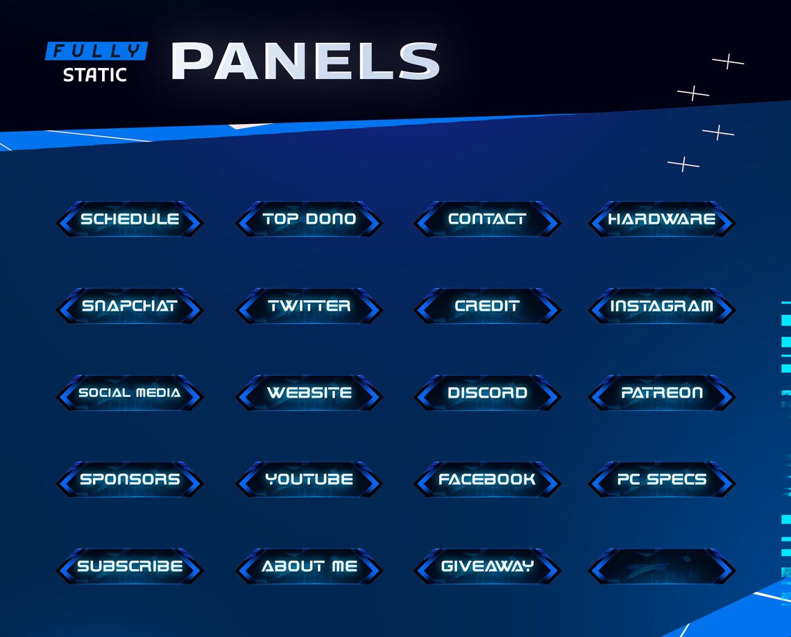 Infinite Static Stream Panels Twitch Overlay/stream Graphic/futuristic ...