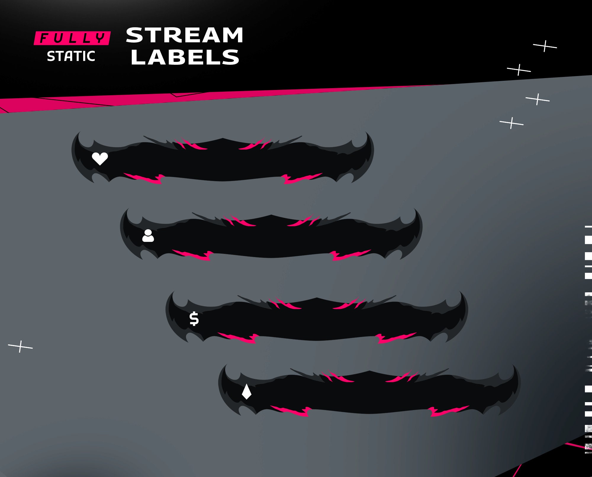 Ghost Shadow Animated Twitch Overlay Package Bundle/abstract Theme ...