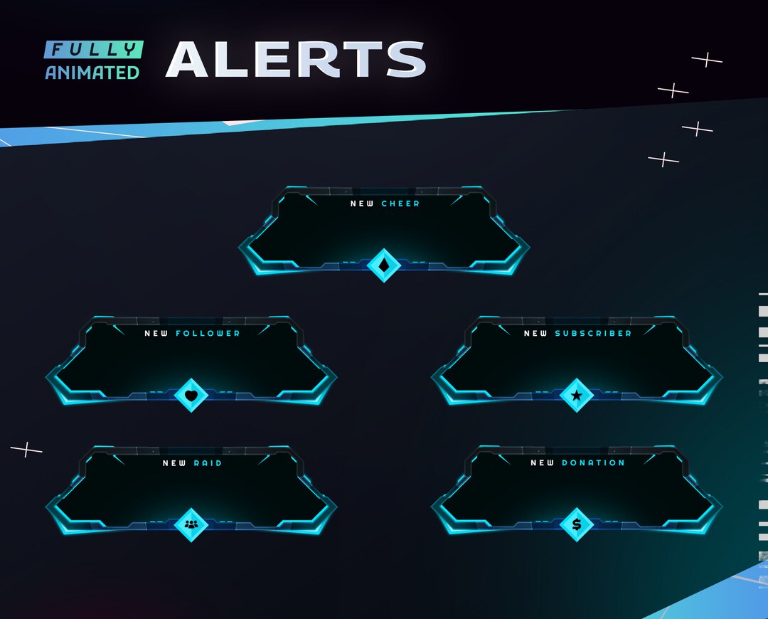 Avernus Animated Stream Alert Package-twitch Overlay/stream Graphic ...