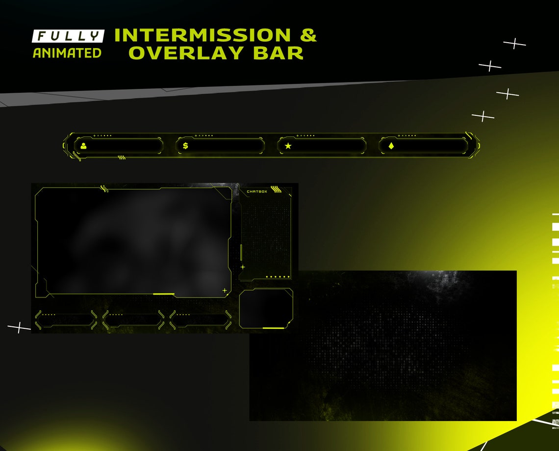 Project 07 Animated Stream Package-twitch Graphic Overlay/futuristic Modern Design/sci-fi Space ...