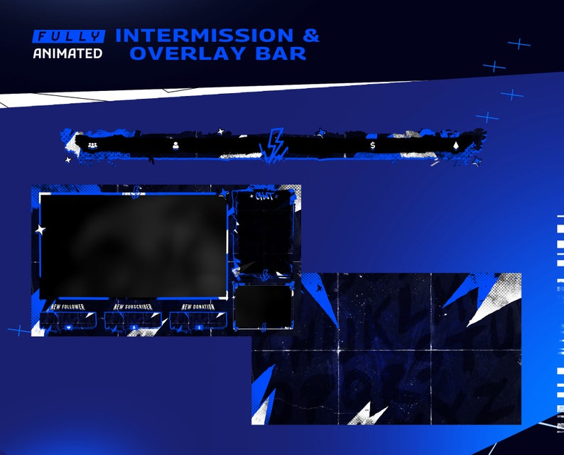 Crumble Overlay Package for Twitch, Kick, Youtube/abstract Theme ...