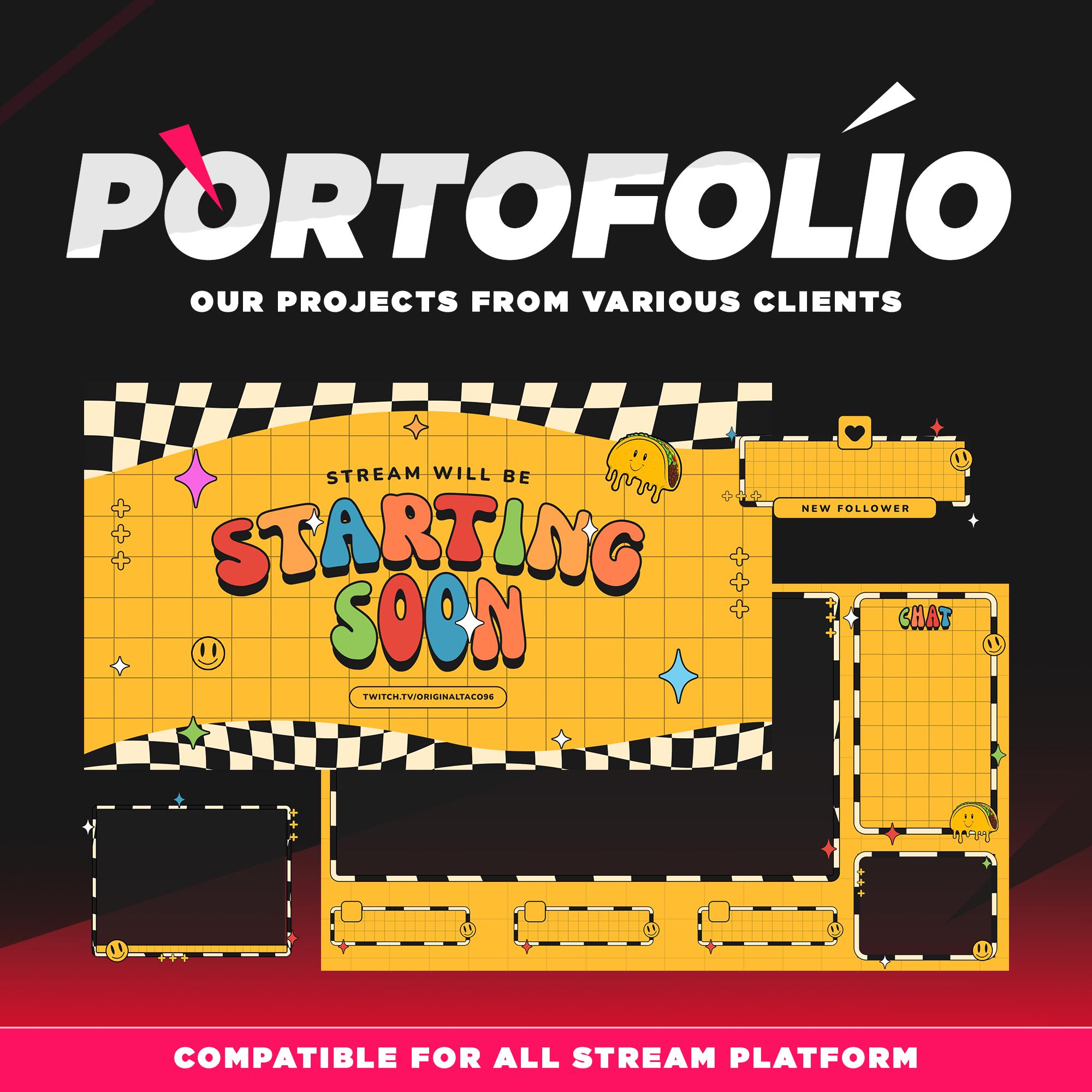 Custom Animated Stream Overlay for Twitch | Futuristic Stream Overlay ...
