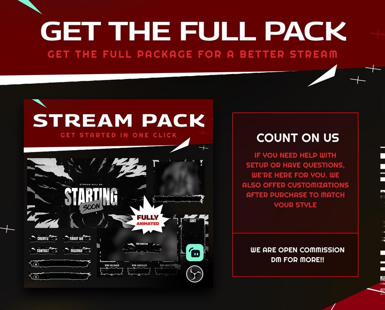 Blizle Animated Screen Package - Twitch Overlay Graphic/twitch Screens ...