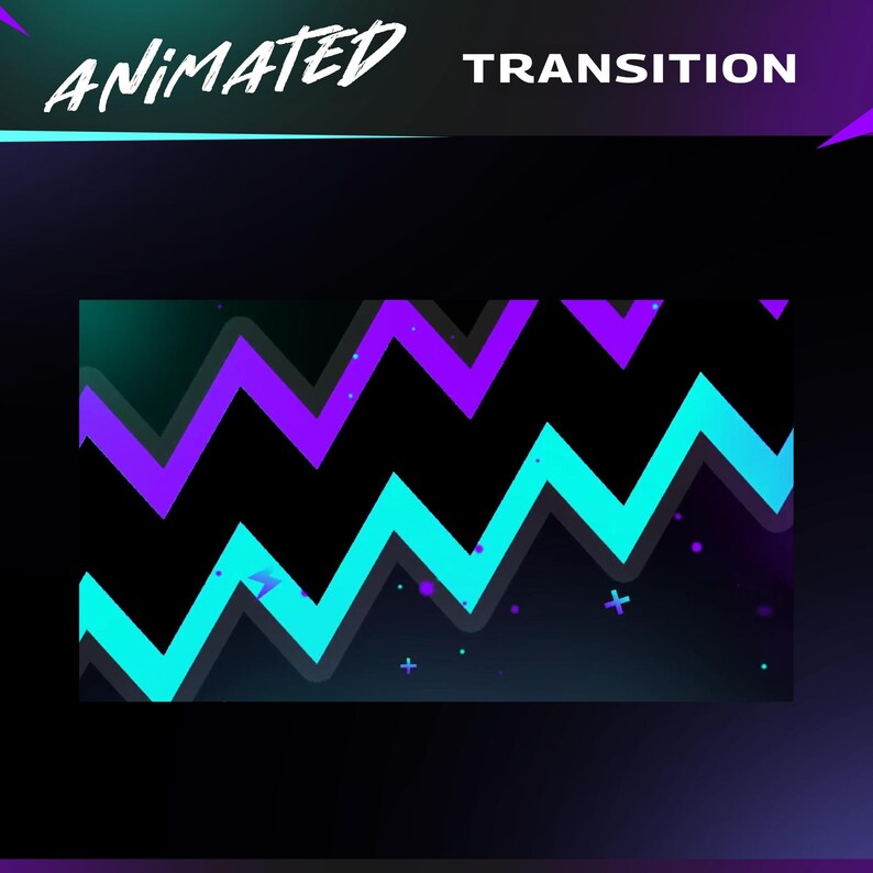 Animated Blaze Wave Stream Overlay: Futuristic Neon Blue Purple for ...