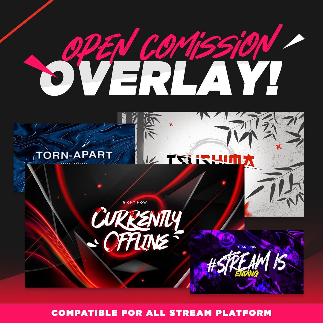 Custom Animated Stream Overlay for Twitch | Futuristic Stream Overlay ...