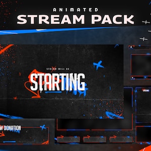Tagging Animated Stream Package/twitch Graphic Gaming Overlay/modern ...