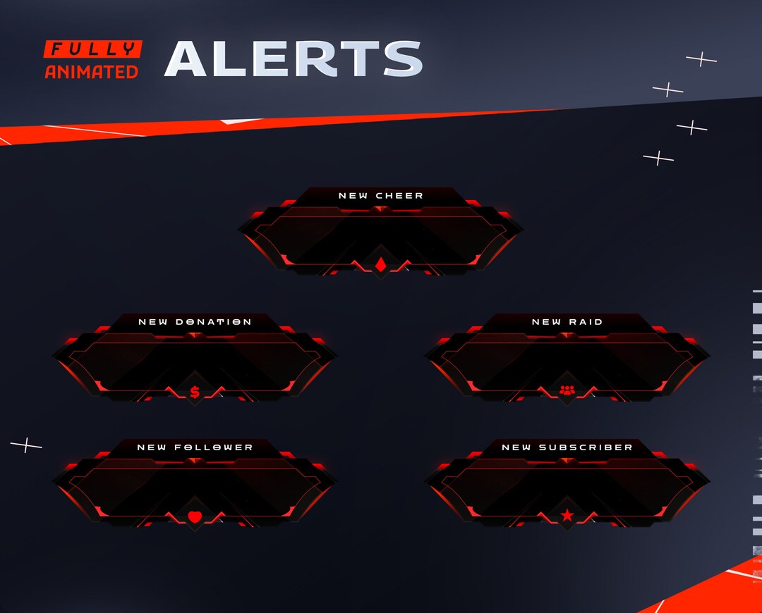 Sanguine Animated Stream Alert - Twitch Graphic Overlay/gaming Package ...