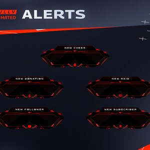 Sanguine Animated Stream Alert - Twitch Graphic Overlay/gaming Package ...