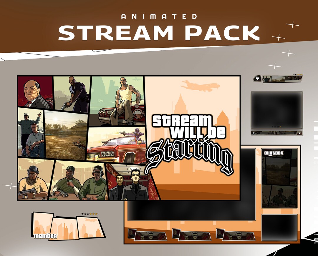 Rude City Animated Stream Package/twitch Graphic Gaming Overlay/modern ...