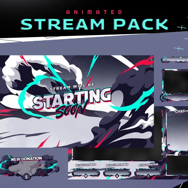 Streamer Overlay Package Etsy