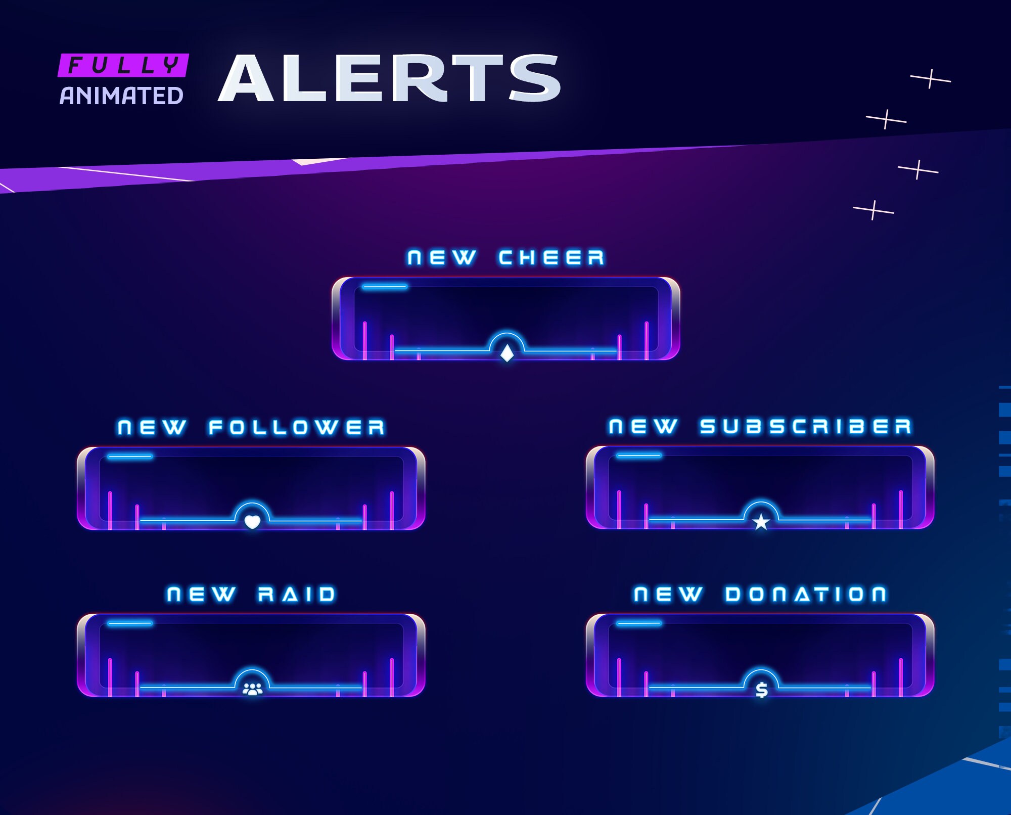 Neon Gate Animated Stream Alert-twitch Graphic Overlay/futuristic ...