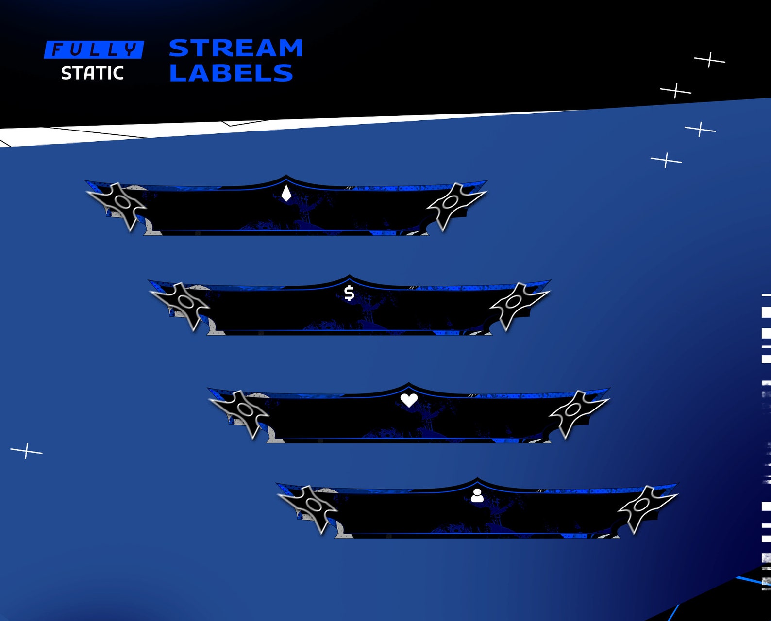 Ninja Animated Twitch Overlay Package Bundle/abstract Theme/streamer ...