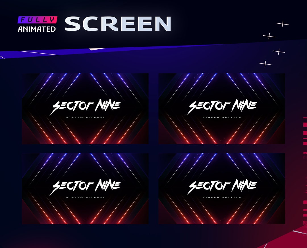 Sector Nine Animated Stream Screen-twitch Graphic Overlay/futuristic ...