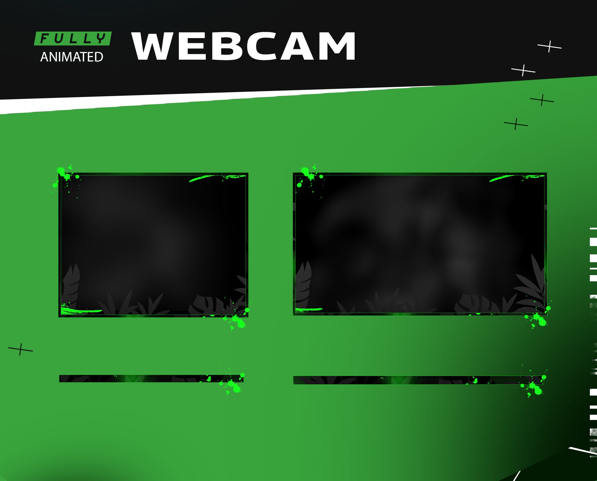 Green Abstract Stream Package | Venomous Ivy Animated Overlay | Twitch ...