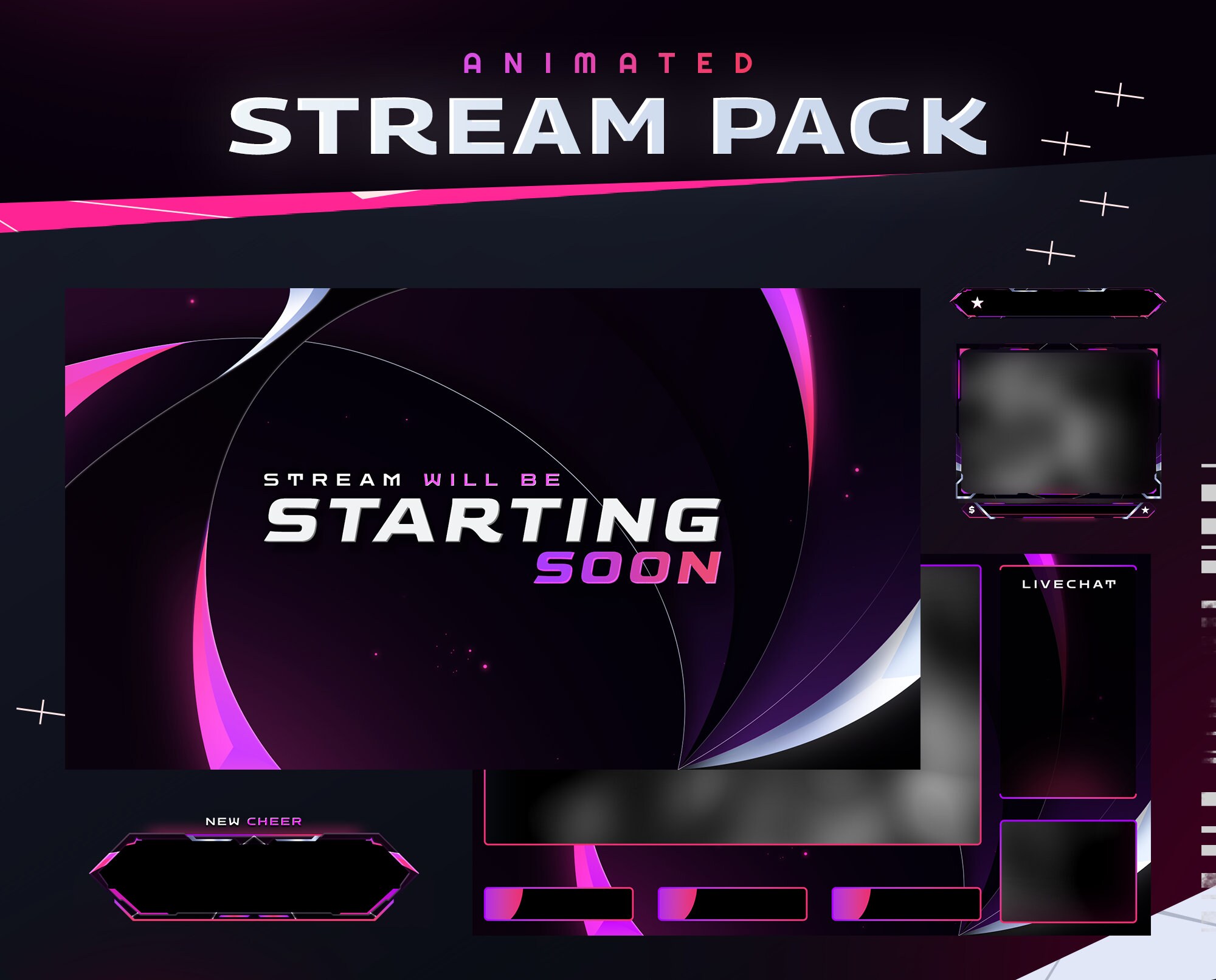 Maeve Animated Stream Package Twitch Graphic Overlay/seamless ...