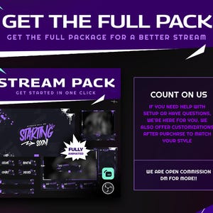 Ink Space Animated Twitch Overlay Stringer Transition Bundle/futuristic ...