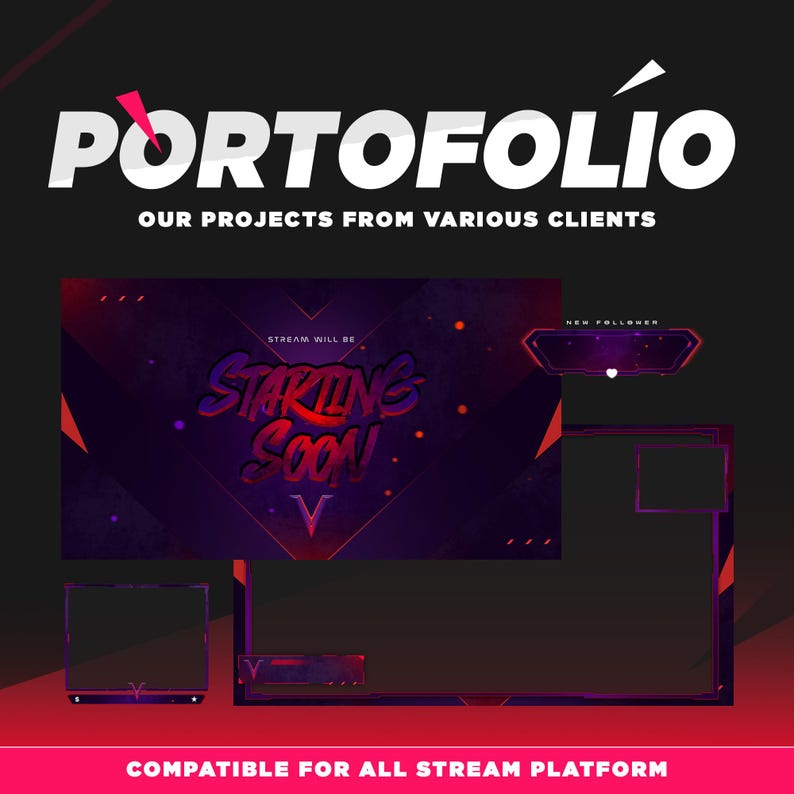 Custom Stream Overlay Package | Twitch Overlay | Animated Bundle Alert ...