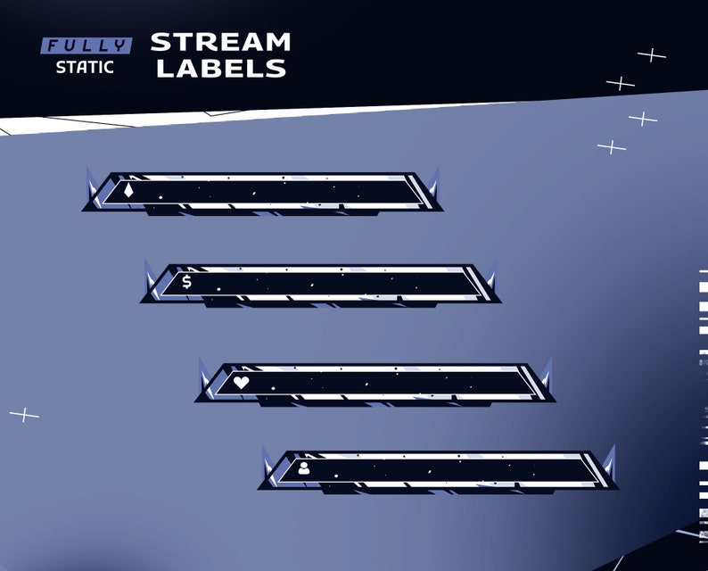 Alpha Animated Stream Overlay | Blue Esports Twitch Package | Vtuber ...