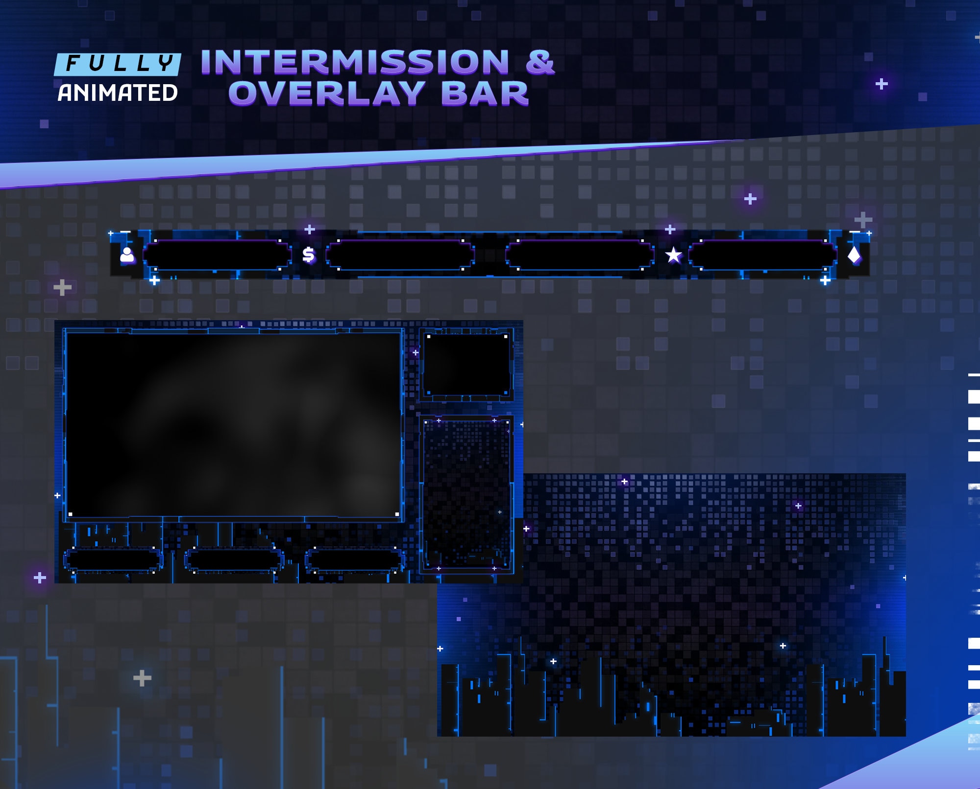 Pixel Animated Twitch Overlay Package/pixel Theme/retro Pixel/city ...