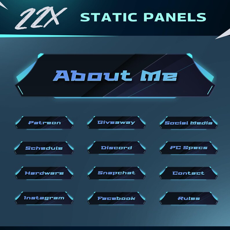 Animated Devour Stream Overlay: Neon Blue Sci-fi Design for Twitch and ...