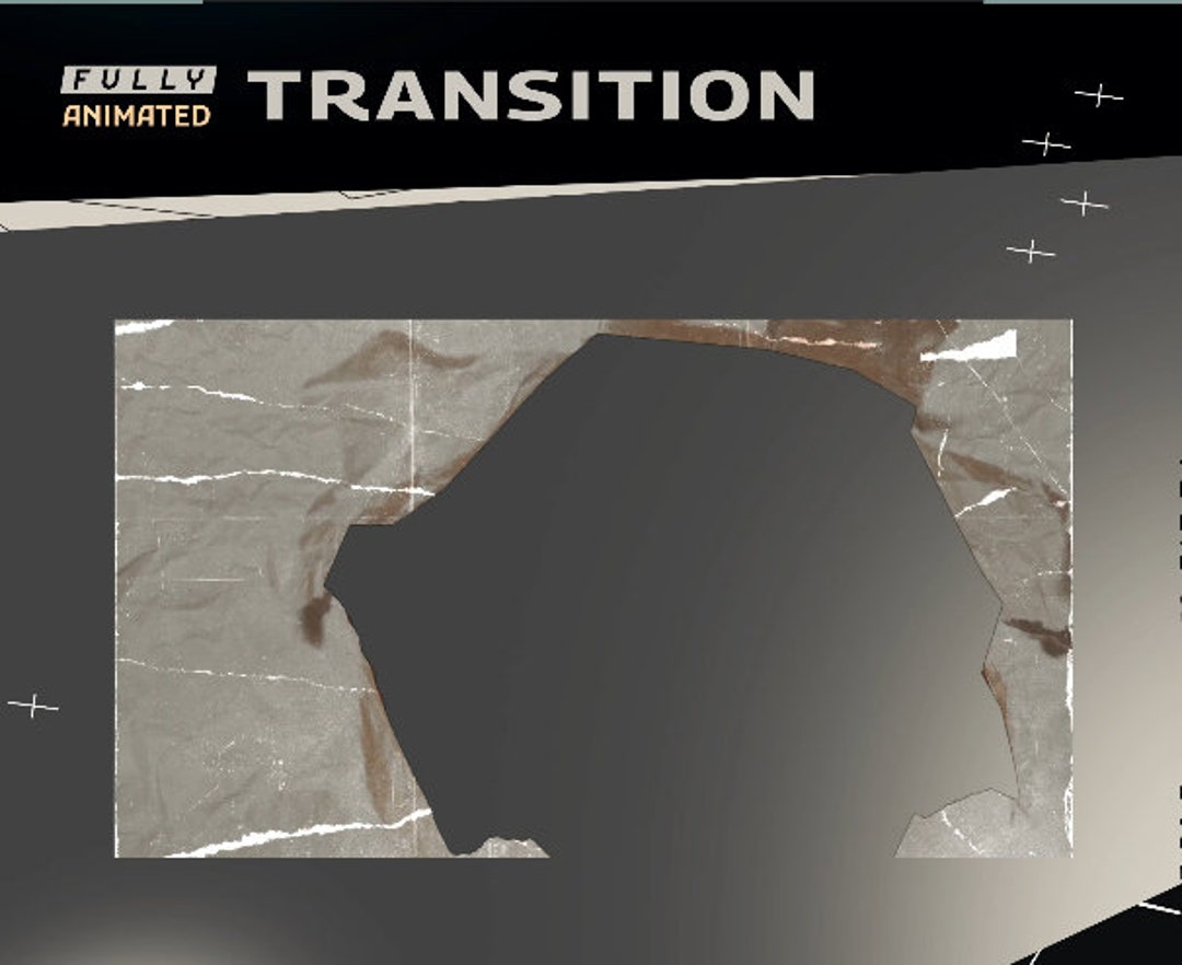 Grunge Paper Animated Twitch Overlay Stringer Transition Bundle/dark ...