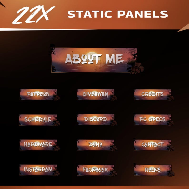 Animated Eternal Blade Stream Overlay: Epic Sunset Adventure Theme for ...