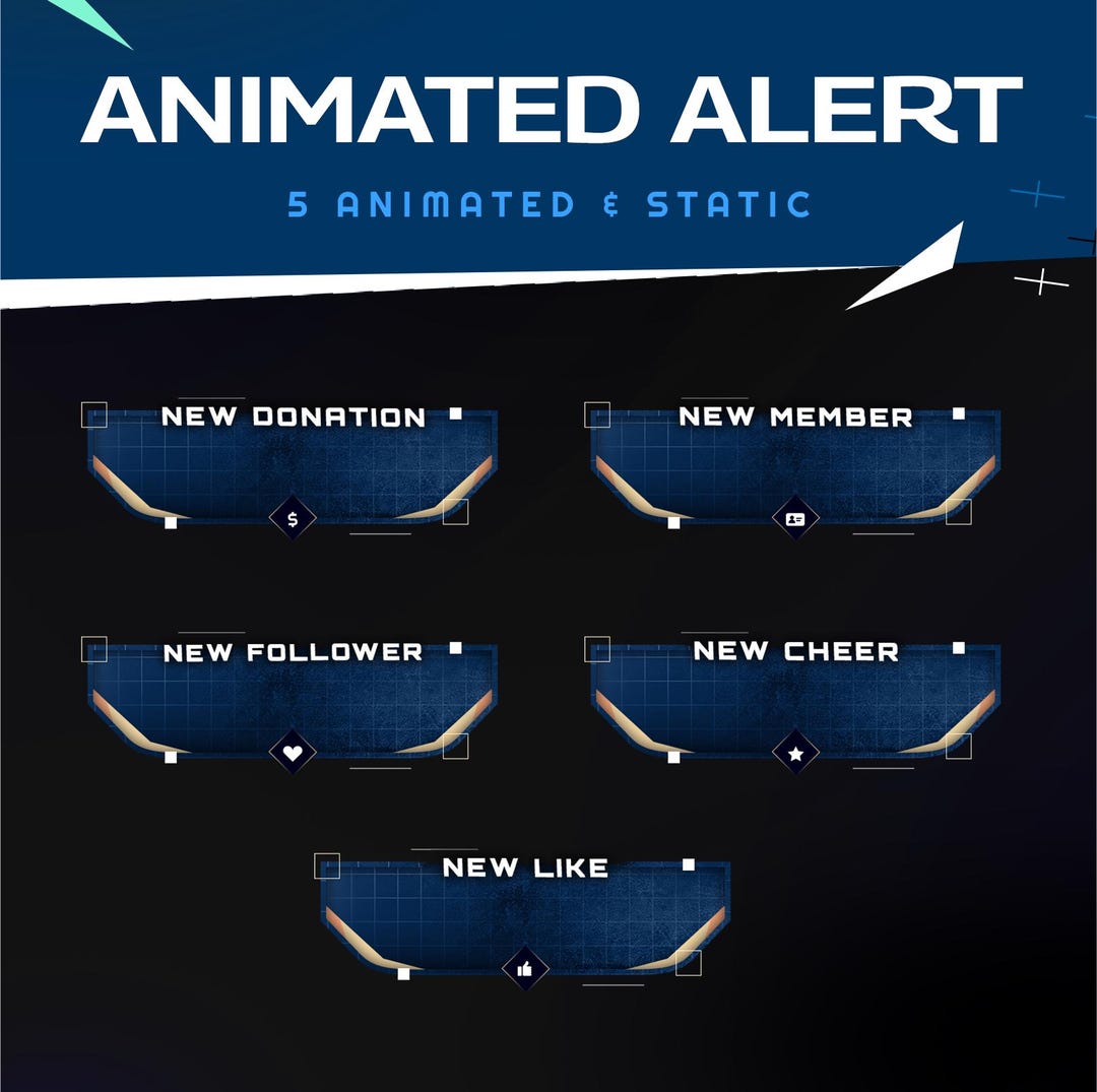Data Flow Animated Stream Alerts Package for Twitch, Kick and Youtube ...