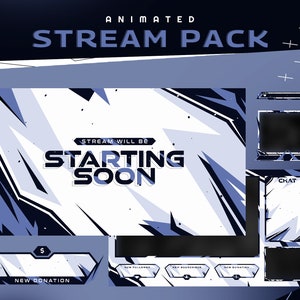 Alpha Overlay Package for Twitch, Kick, Youtube/abstract Theme/sharp ...