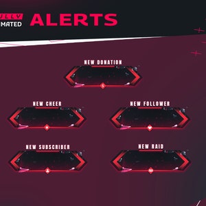 Neon Glasses Animated Twitch Overlay Stream Alert Bundle/neon Overlay ...