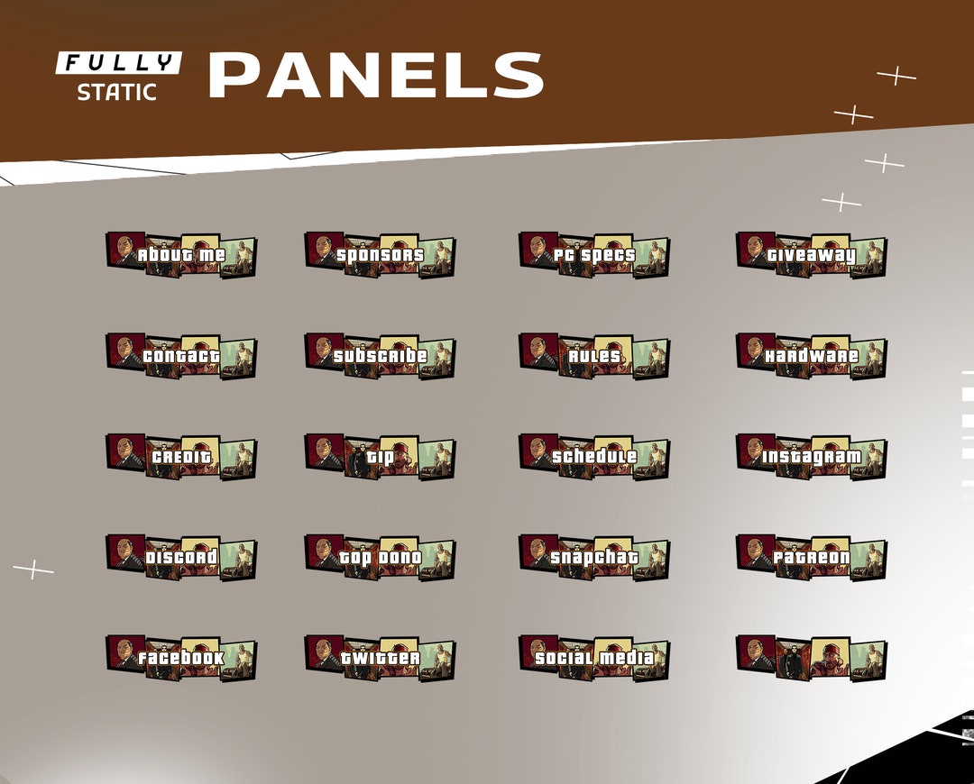 Rude City Static Stream Panel/twitch Graphic Gaming Overlay/modern ...