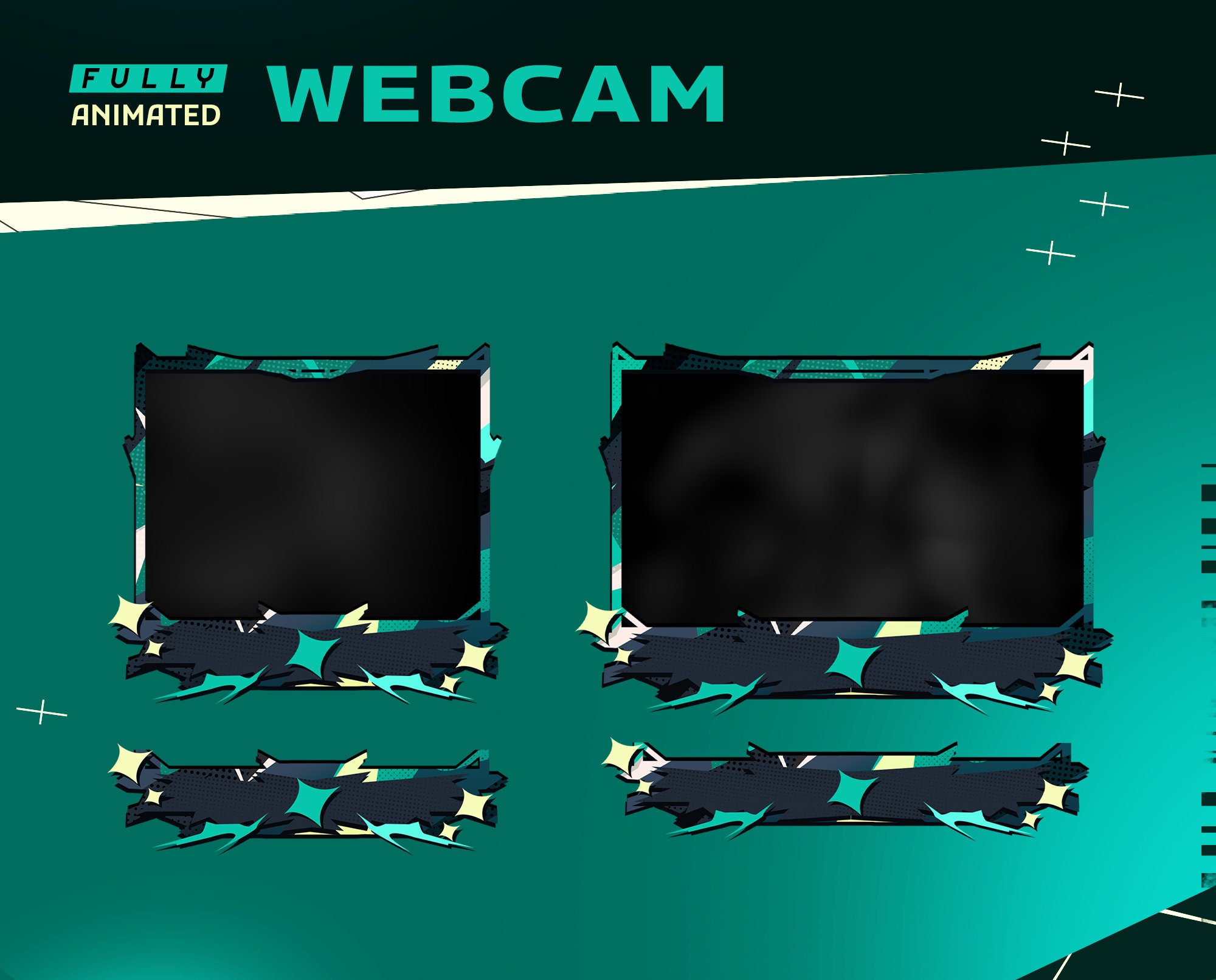 Persona Overlay Package for Twitch, Kick, Youtube/abstract Theme/comic ...
