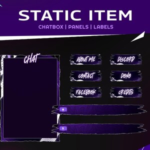 Purple Cyberwave Animated Stream Overlay Package for Twitch/simple ...