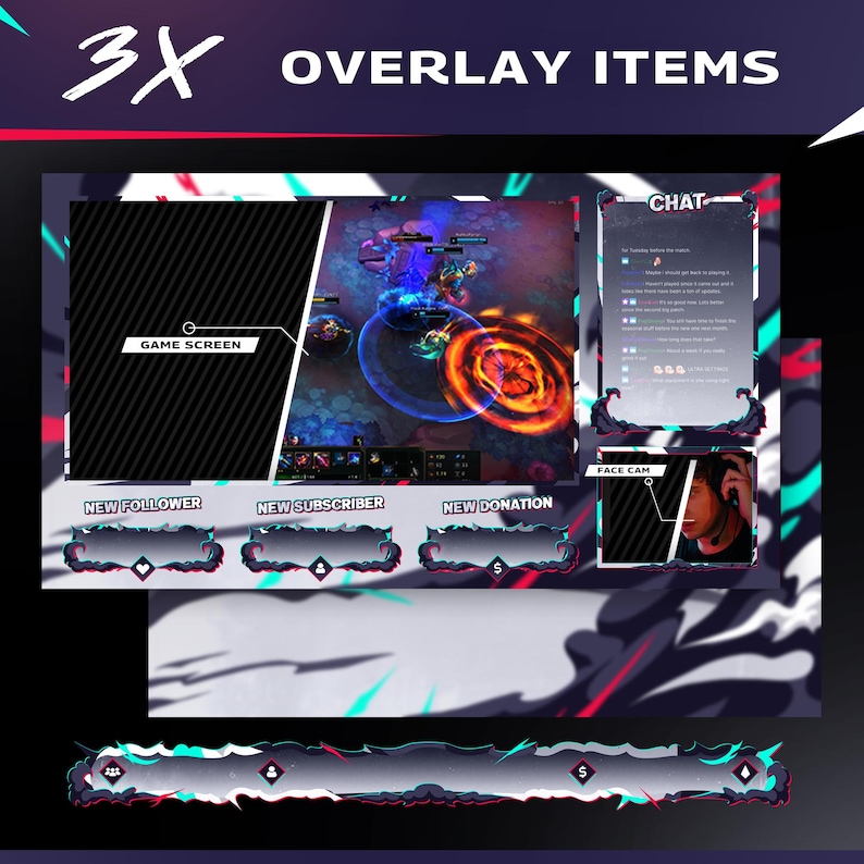 Infinite Smoke Stream Overlay Package for Twitch, Kick, Youtube ...