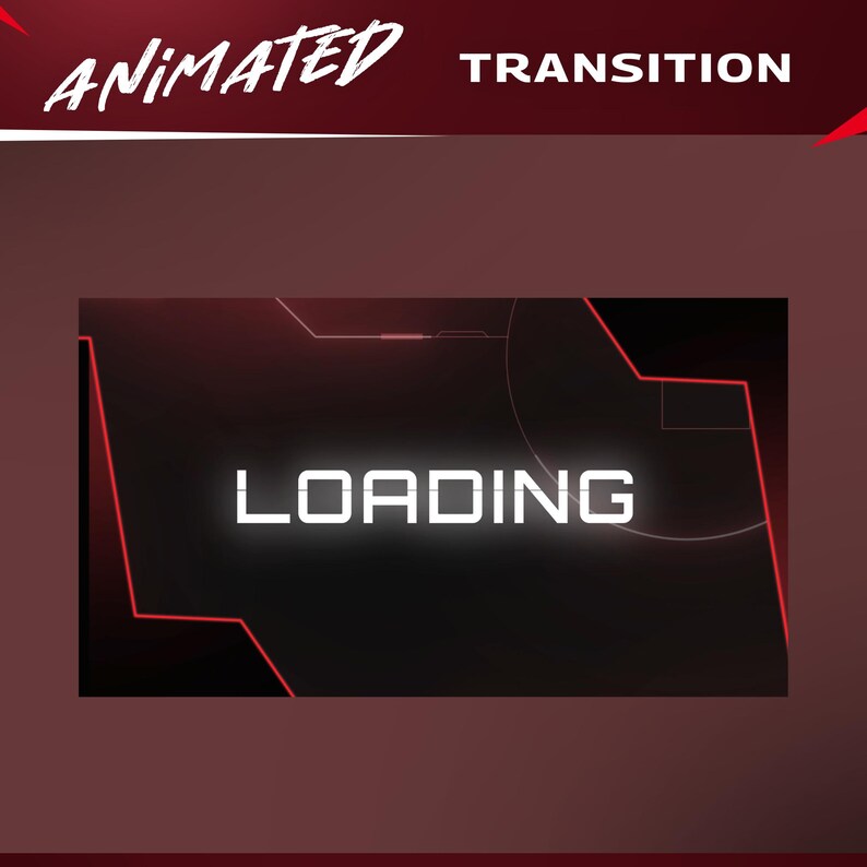 Animated Sci-red Stream Package: Crimson Tech Interface for OBS ...