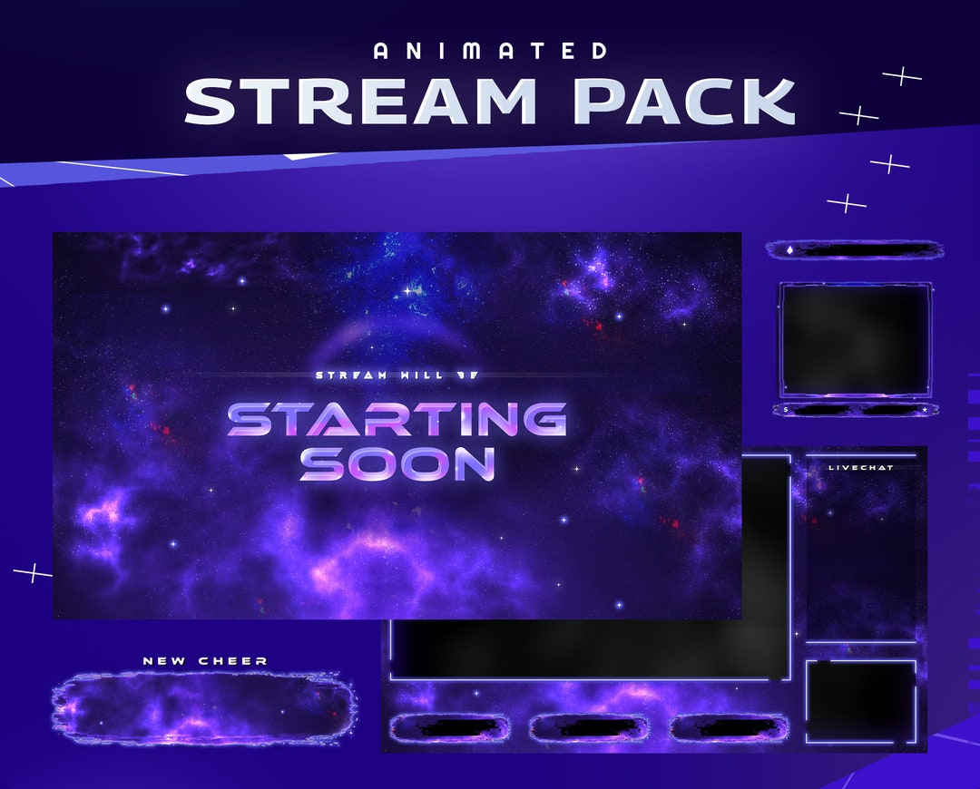 Supernova Animated Stream Package-twitch Graphic Overlay/stream Overlay ...