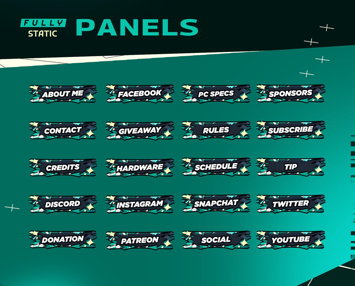 Persona Overlay Package for Twitch, Kick, Youtube/abstract Theme/comic ...