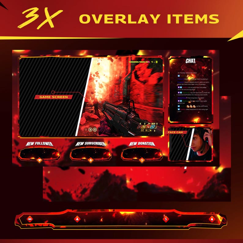 Animated Lava Fire Stream Overlay: Armageddon Theme for Twitch and Obs ...