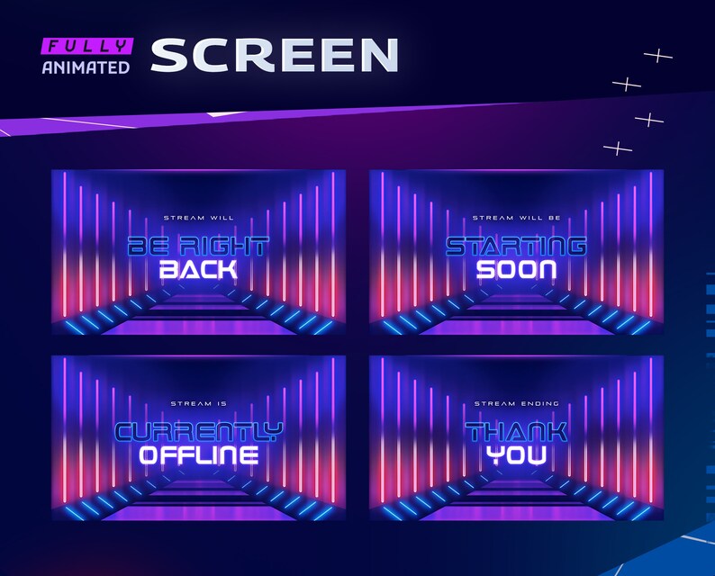 Neon Gate Animated Stream Package-twitch Graphic Overlay/futuristic ...