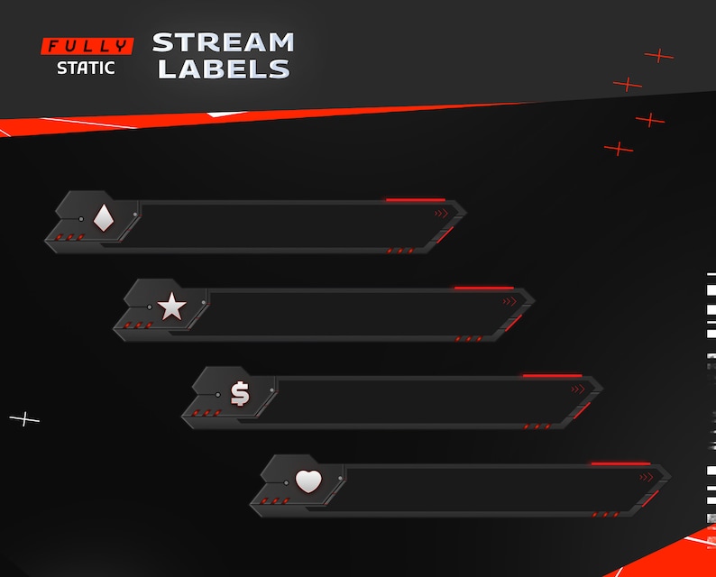 Metallic Sector Animated Stream Package-twitch Graphic Overlay ...