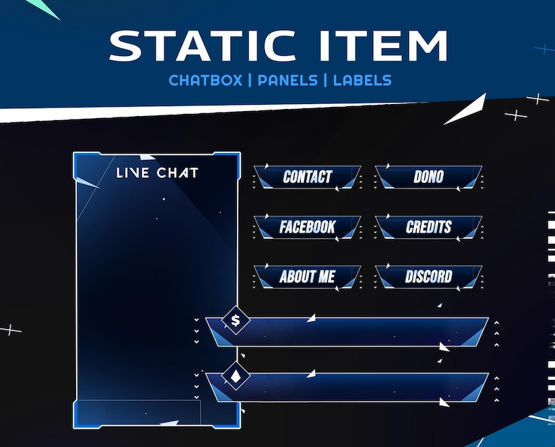 Animated Twitch Overlay Stream Package Blue Lineage Gaming Alerts ...
