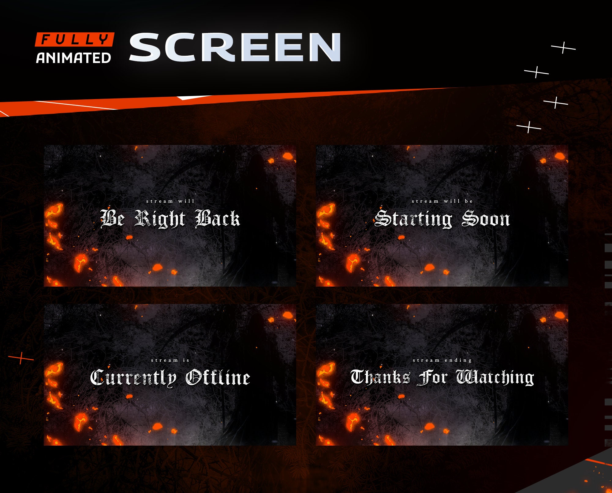 Doom Animated Stream Screen Twitch Graphic Overlay/futuristic Modern ...