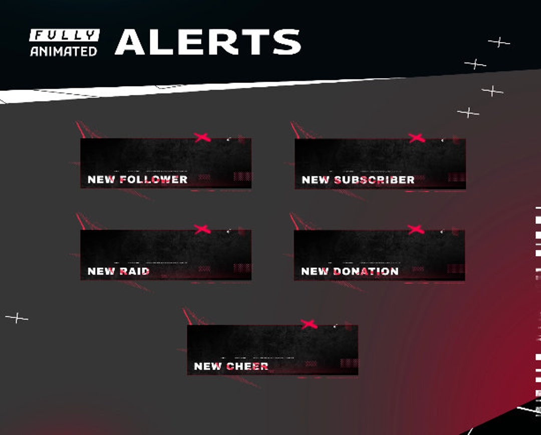 Precision Animated Stream Alert-twitch Graphic Gaming Overlay/modern ...