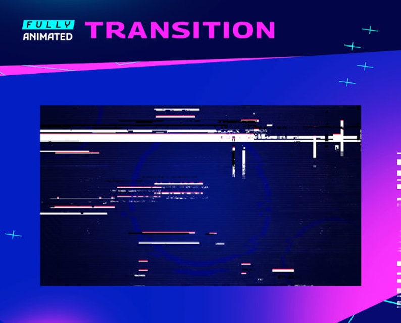 Cyber Glitch Animated Twitch Overlay Package Bundle/cyber Theme/horror ...