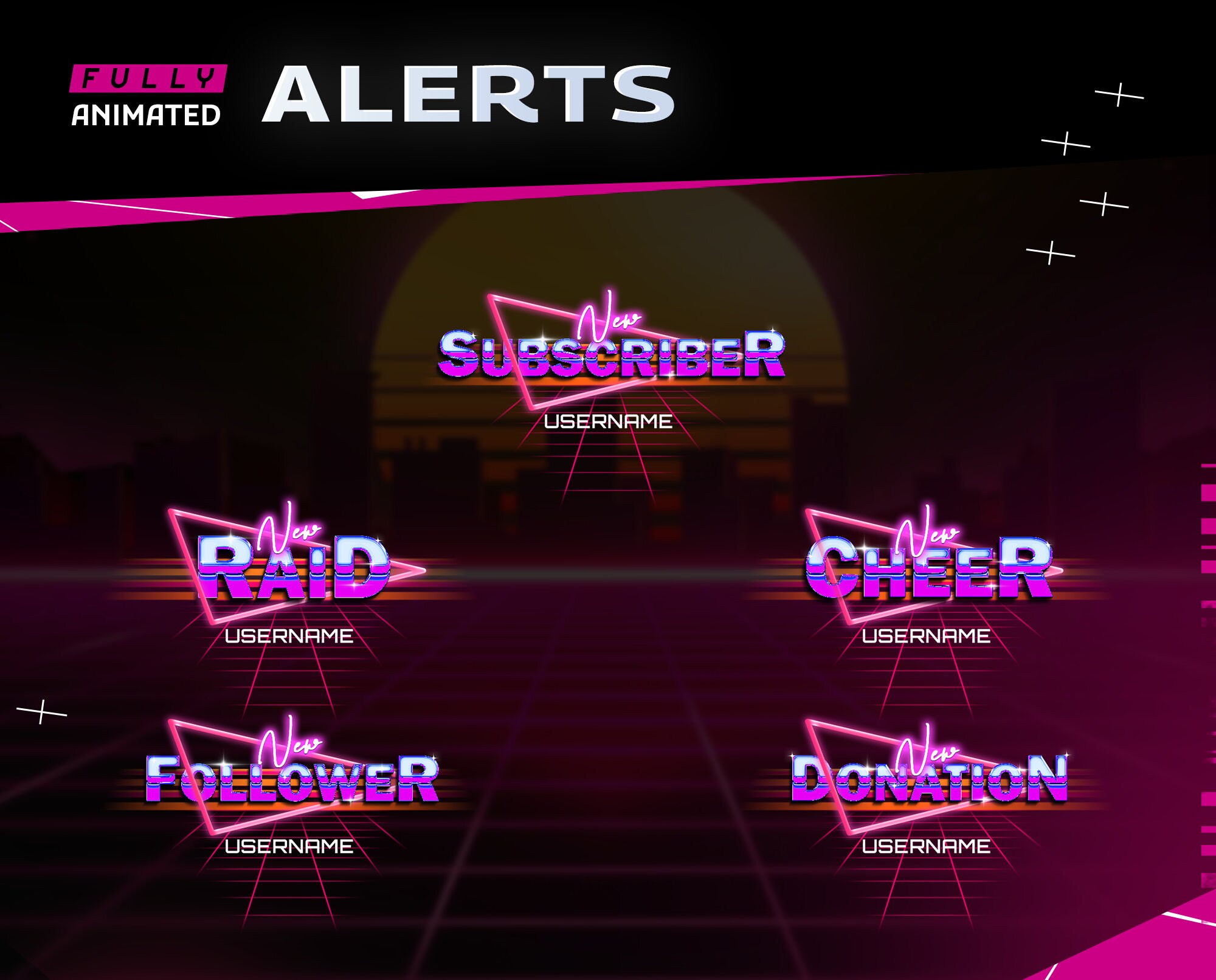 Outlast Animated Stream Alert Package-twitch Graphic Gaming Overlay/90s ...