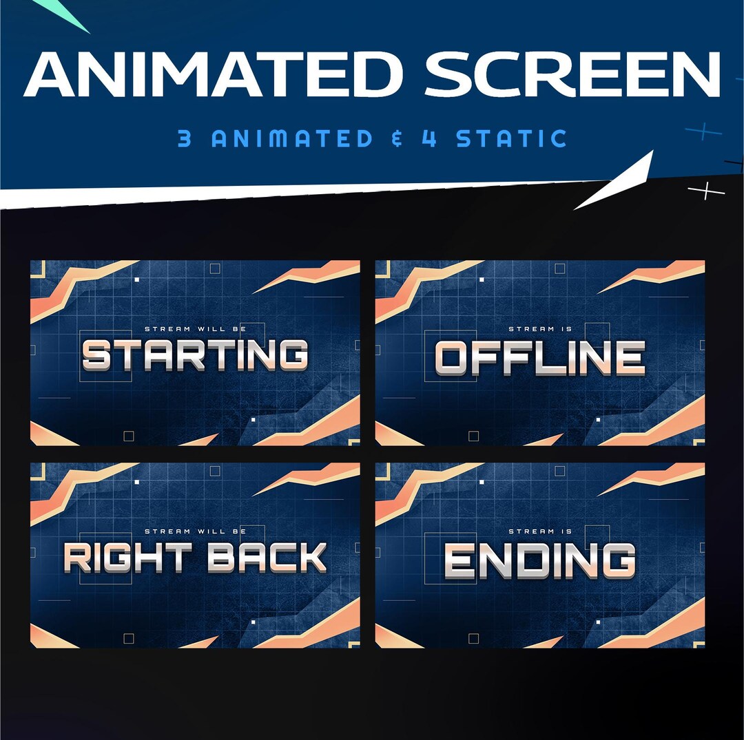 Data Flow Animated Stream Screen Package for Twitch, Kick and Youtube ...