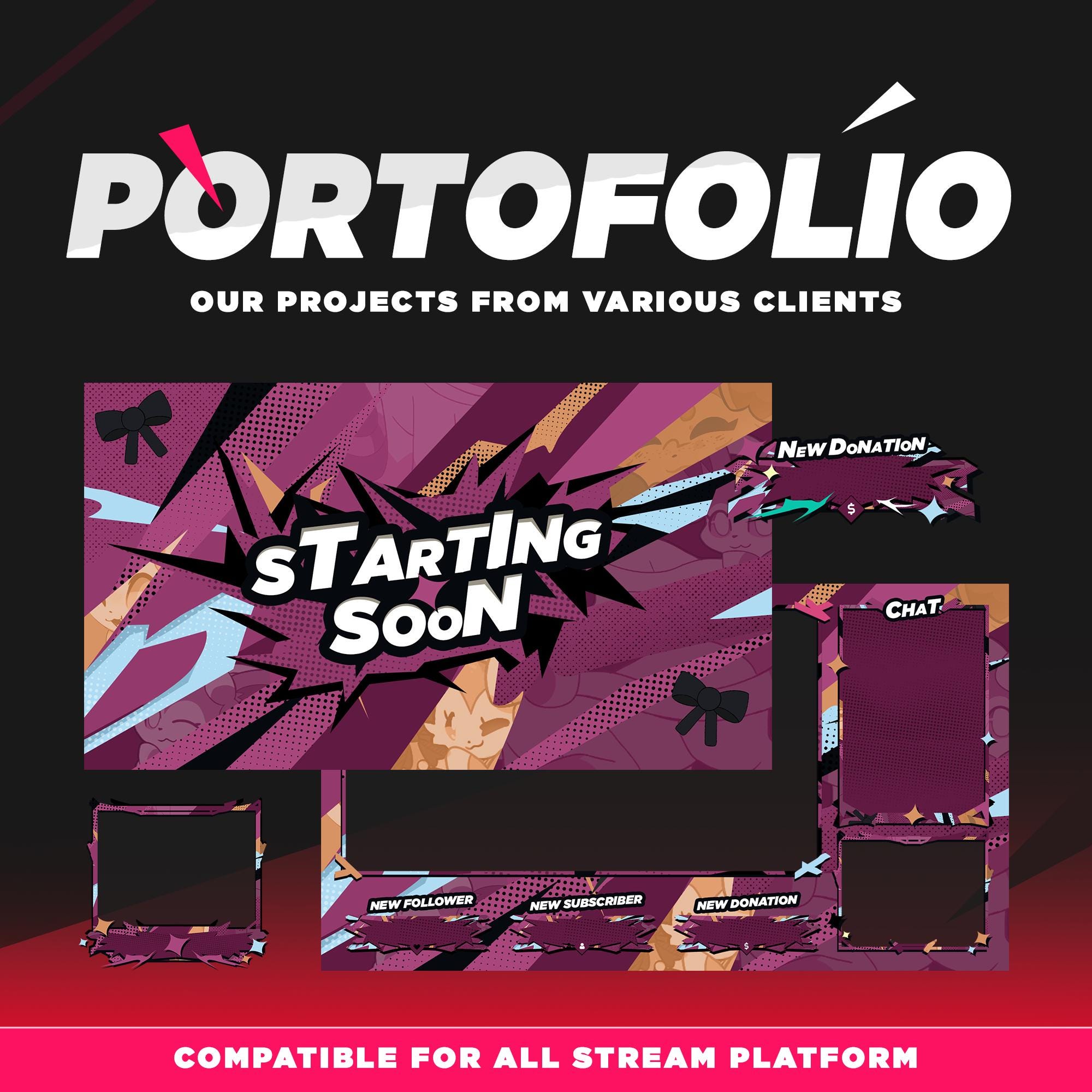 Custom Stream Overlay Package | Twitch Overlay | Animated Bundle Alert ...
